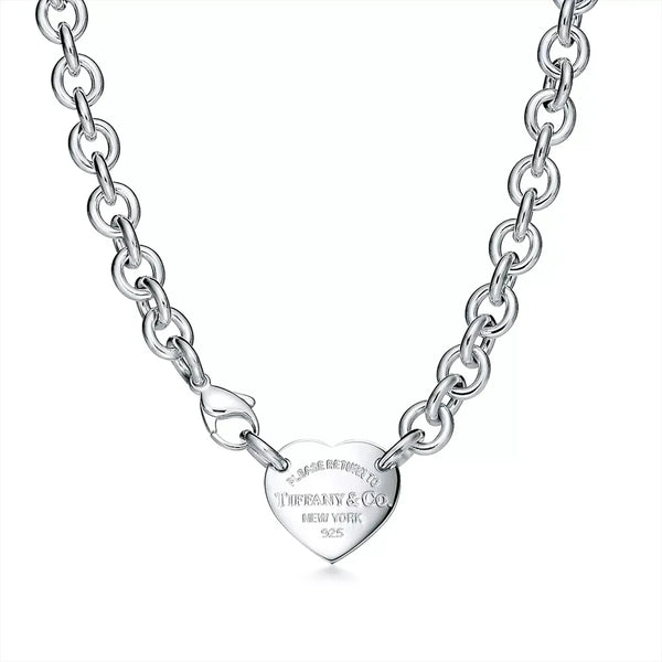 Tiffany heart link necklace store